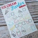 Pretend Play Reusable Ice Cream Parlor Ordering Form - Embroidery ...