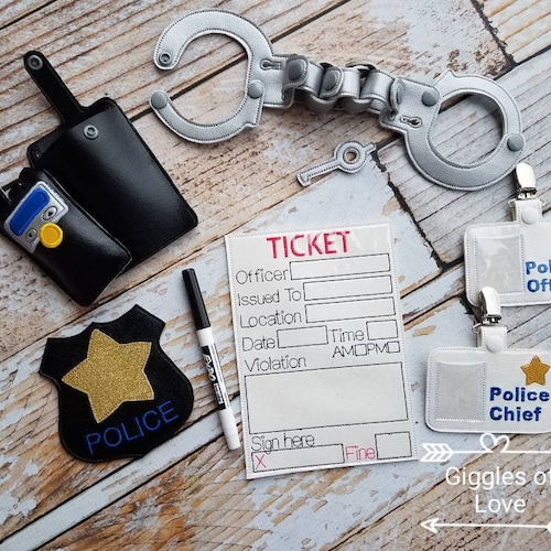 Pretend Police Officer Toy Pretend Play Imaginary Preschool - Etsy