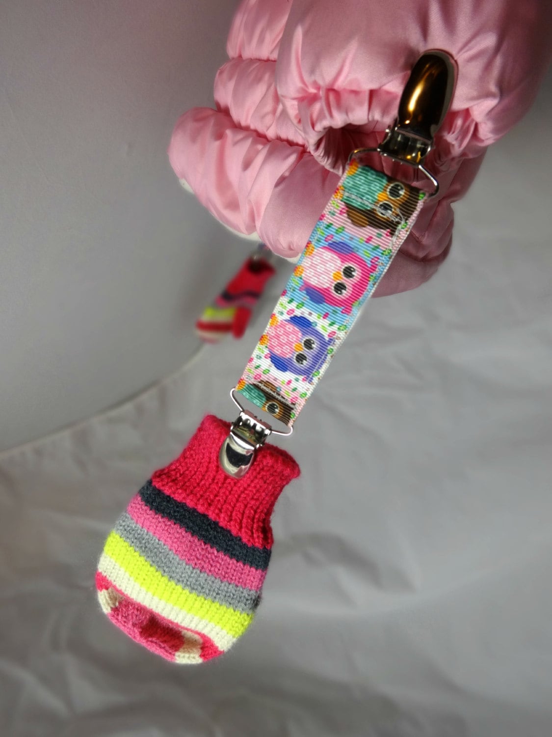 Pair of Mitten Clips Double Sided Boy Girl Infant Toddler | Etsy