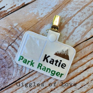 Pretend Play Park Ranger Badge - Handmade Child Gift Educational ...