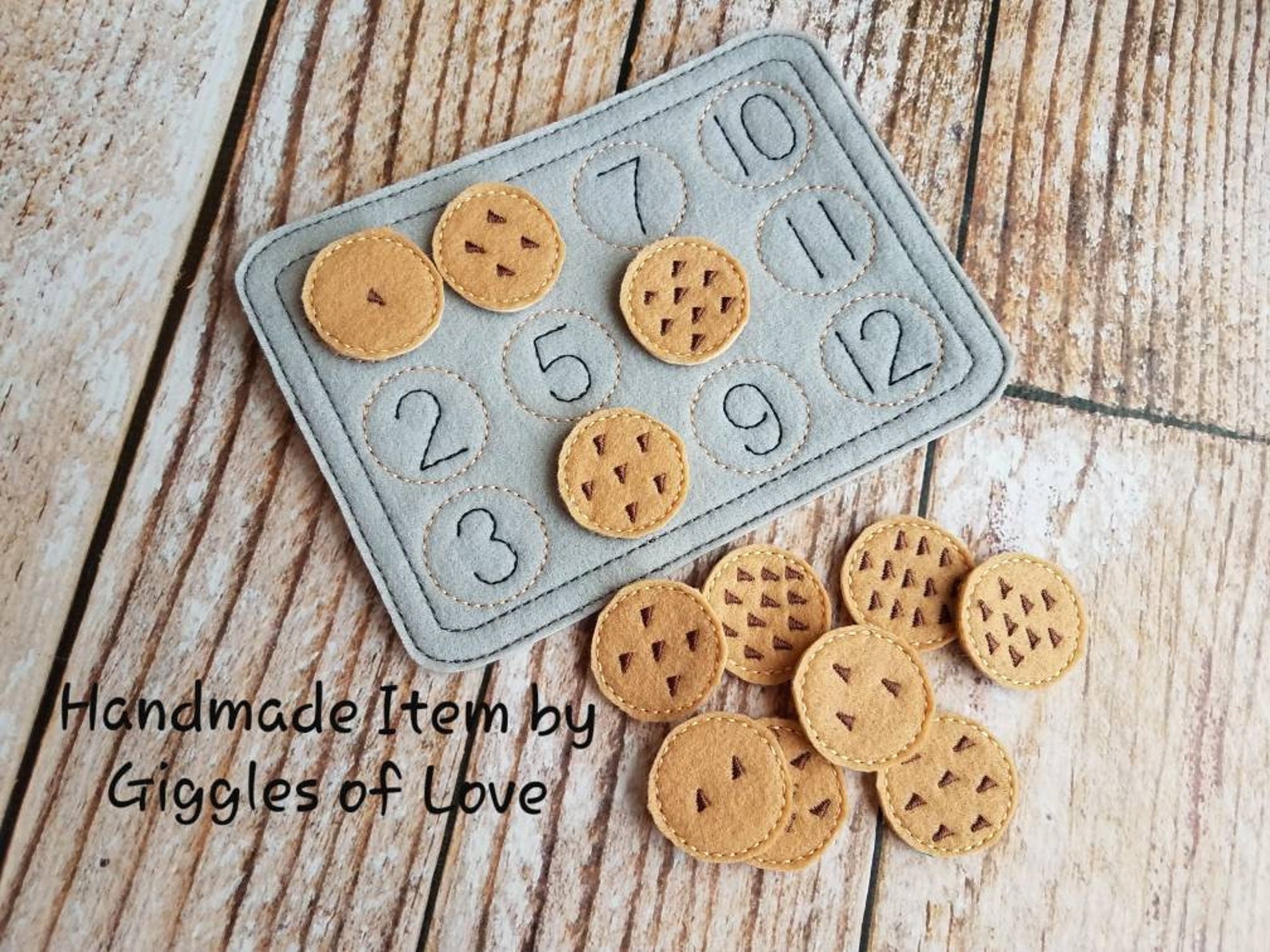 Counting Cookies Learning Educational Toy Counting 1 to - Etsy Sweden