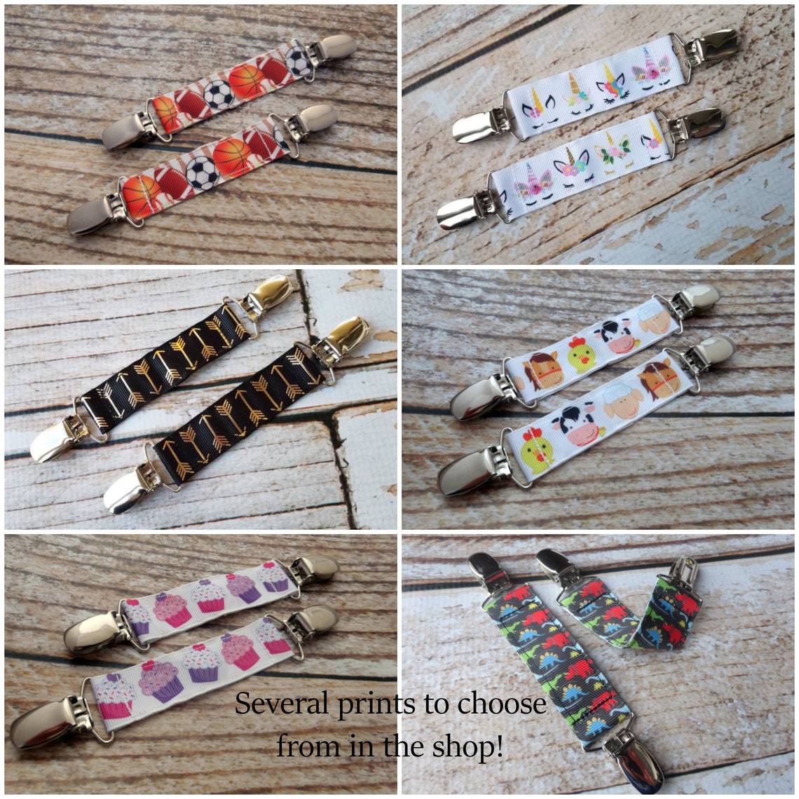 Pair of Mitten Clips Double Sided Boy Infant Toddler Child | Etsy