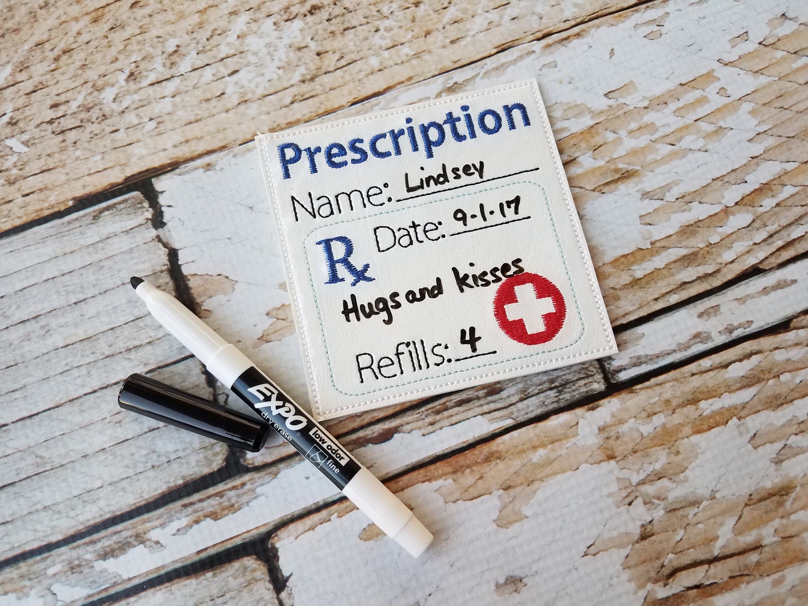 Pretend Play Prescription Pad Embroidery Handmade Child Gift - Etsy