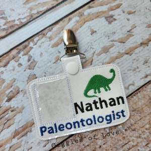 Personalized Pretend Play Paleontologist Badge - Handmade Child Gift ...