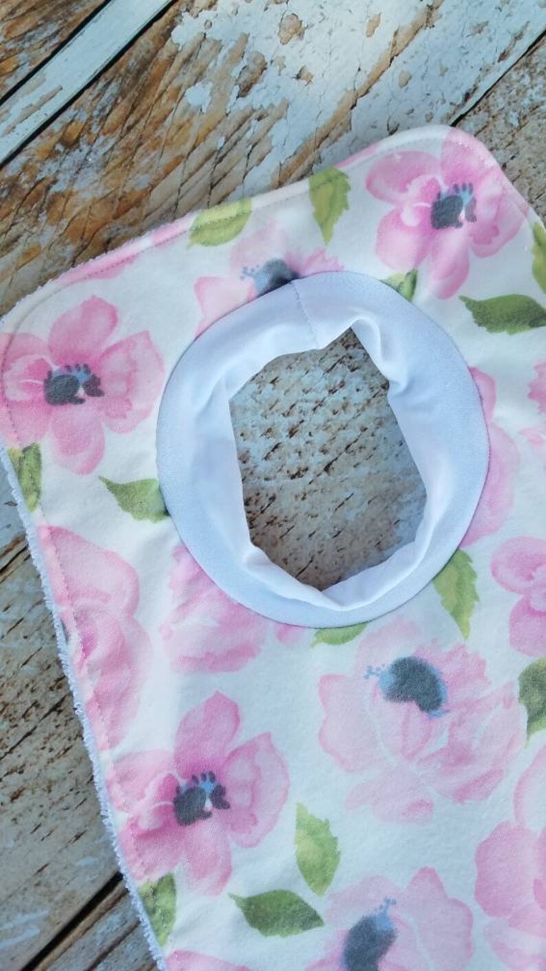 Infant or Toddler Pull Over Bib (flannel and Terry Cloth) - Light Pink ...