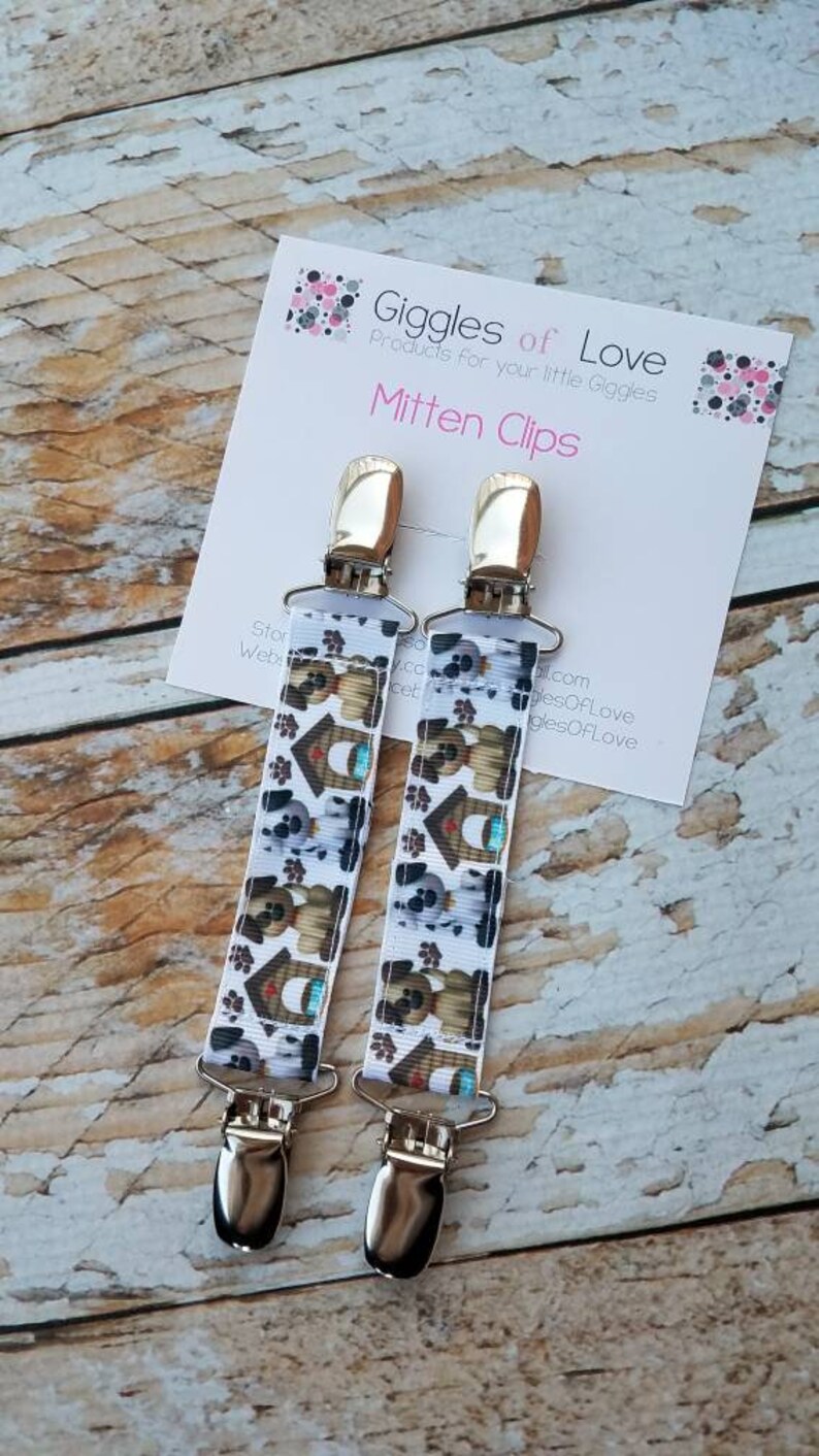 Pair of Mitten Clips Double Sided Boy Girl Infant Toddler | Etsy