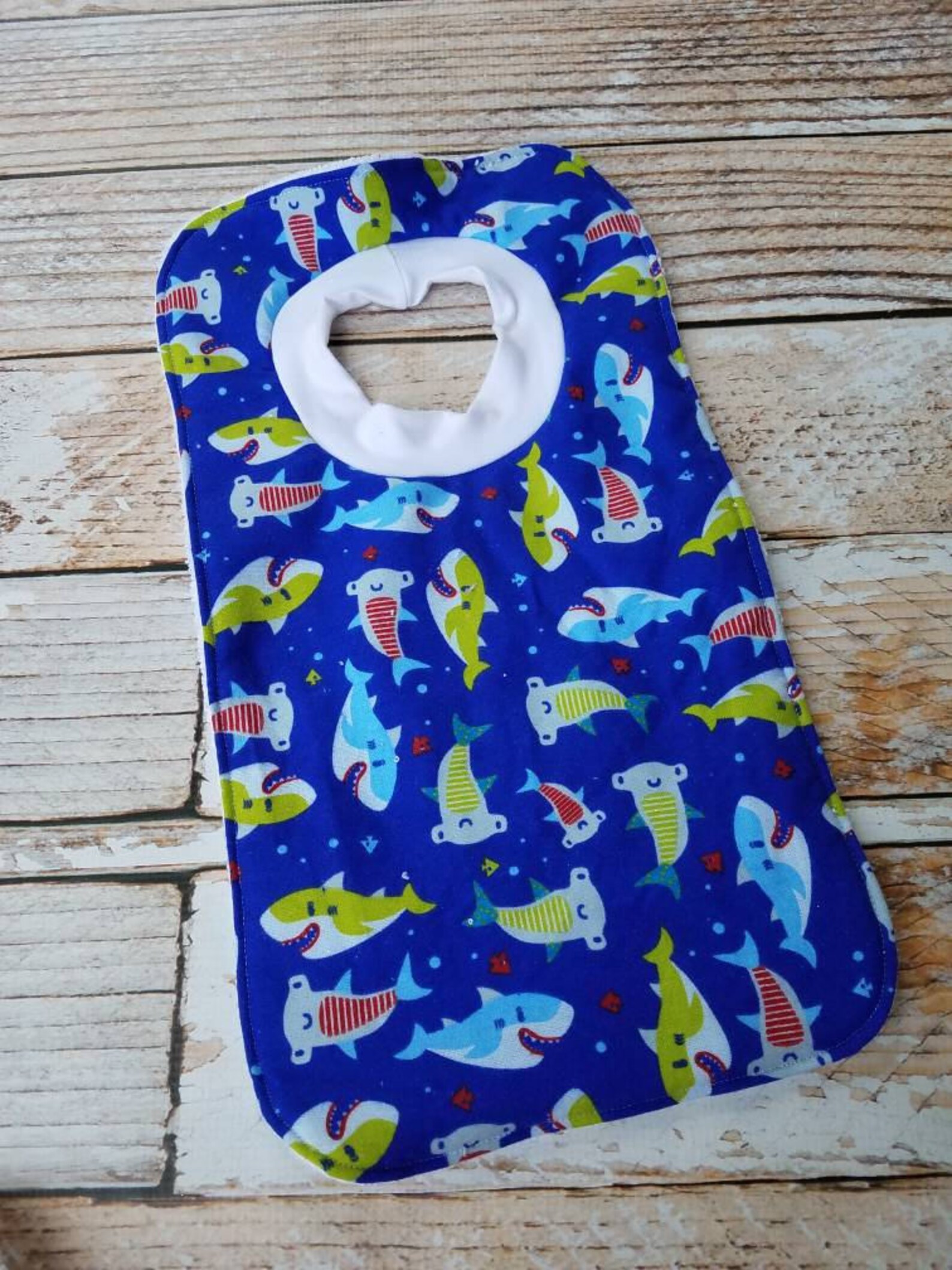 Infant or Toddler Pull Over Bib flannel and Terry Cloth - Etsy