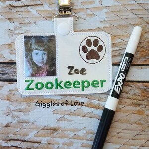 Pretend Play Zookeeper Badge - Handmade Child Gift Educational ...