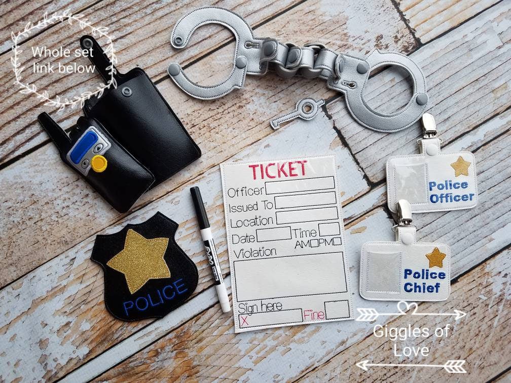 Pretend Police Officer Toy Pretend Play Imaginary Preschool | Etsy