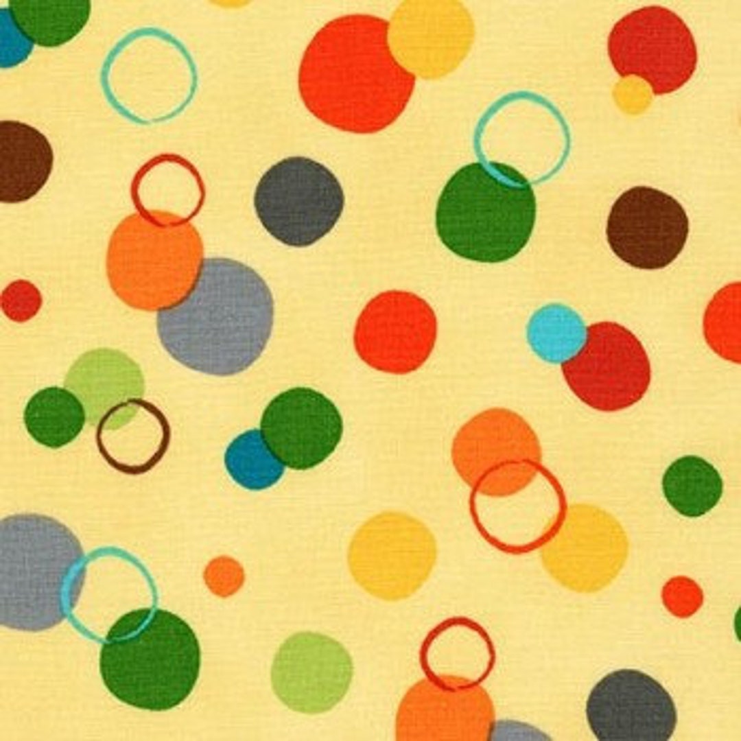 Yellow Circles Critters & Creatures Range for Robert Kaufman Fabrics - Etsy