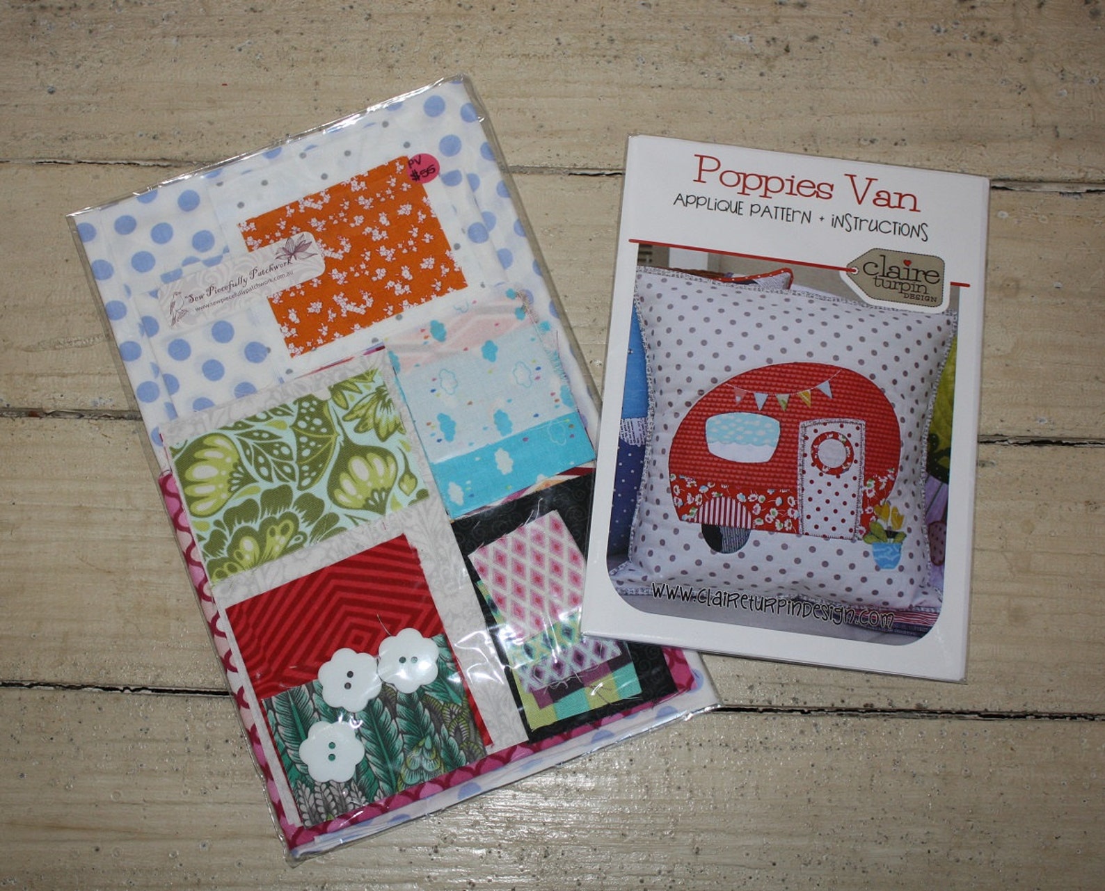 Applique Patchwork Caravan Cushion KIT | Etsy