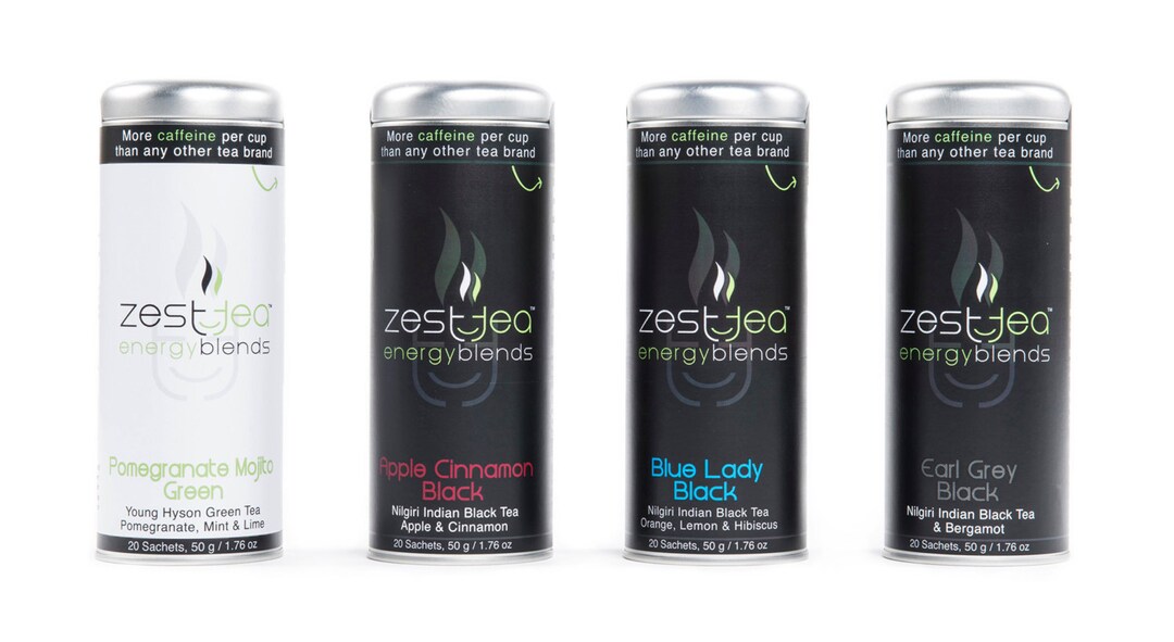 Sampler Pack of Zest Tea Energy Blends - All Four of Our Original ...