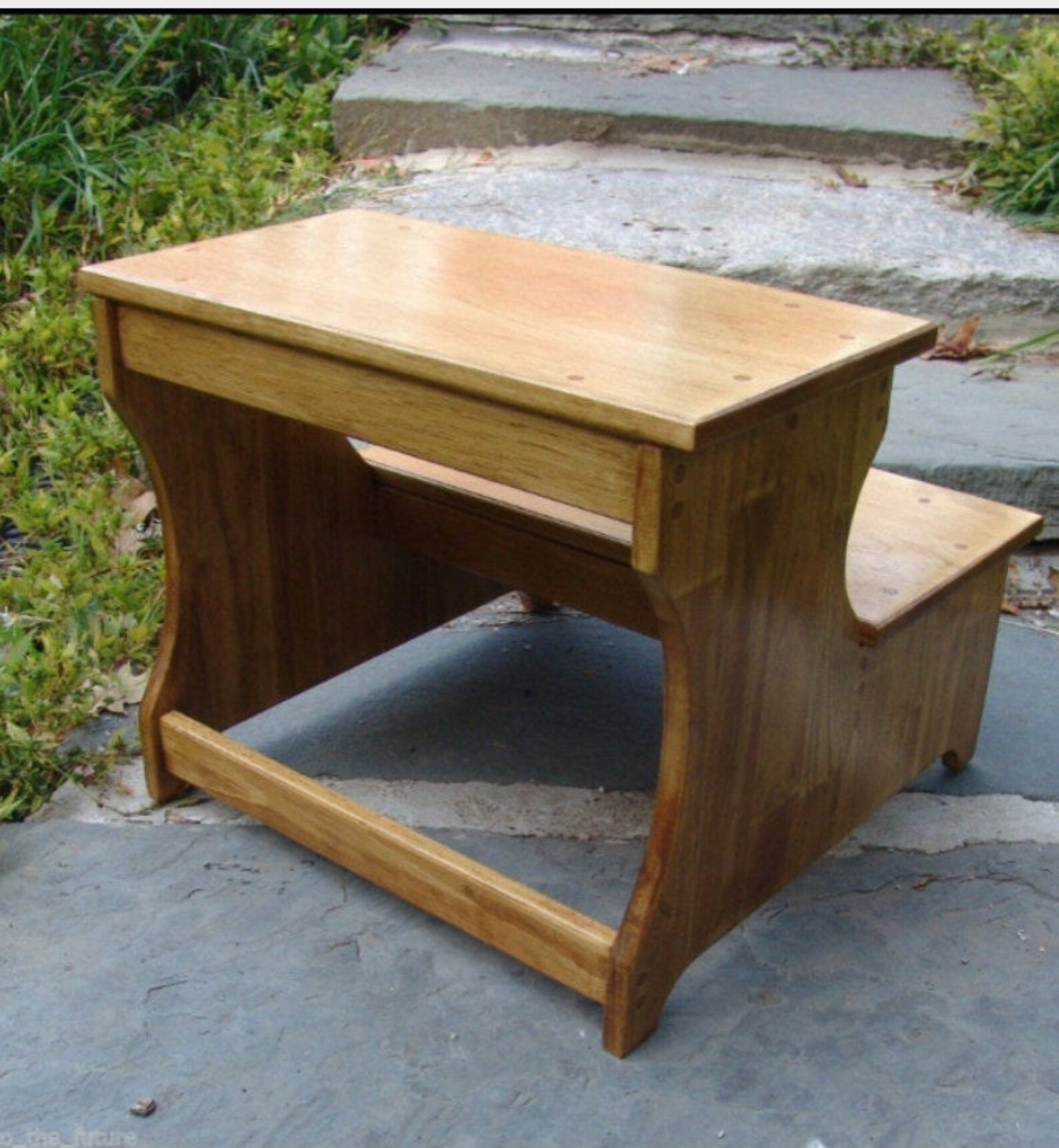 16.5 Tall Handcrafted Jumbo Step Stool Solid Wood | Etsy