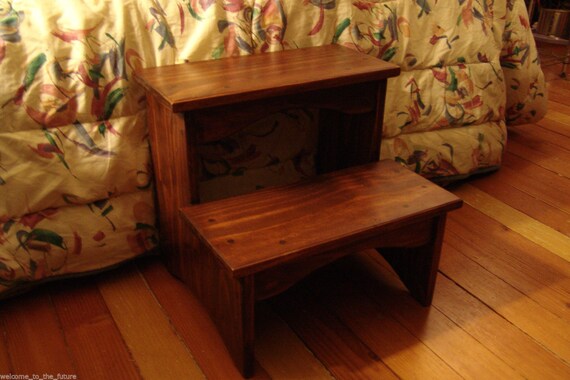 Handcrafted Heavy Duty Step Stool 15 extra tall Wooden | Etsy