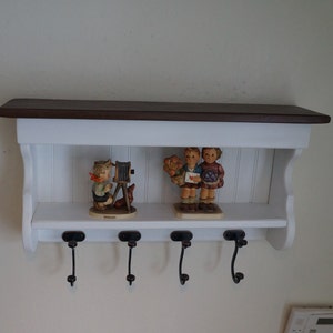 Custom 24 Handcrafted Wood Coat Rack Display Wall Shelf | Etsy