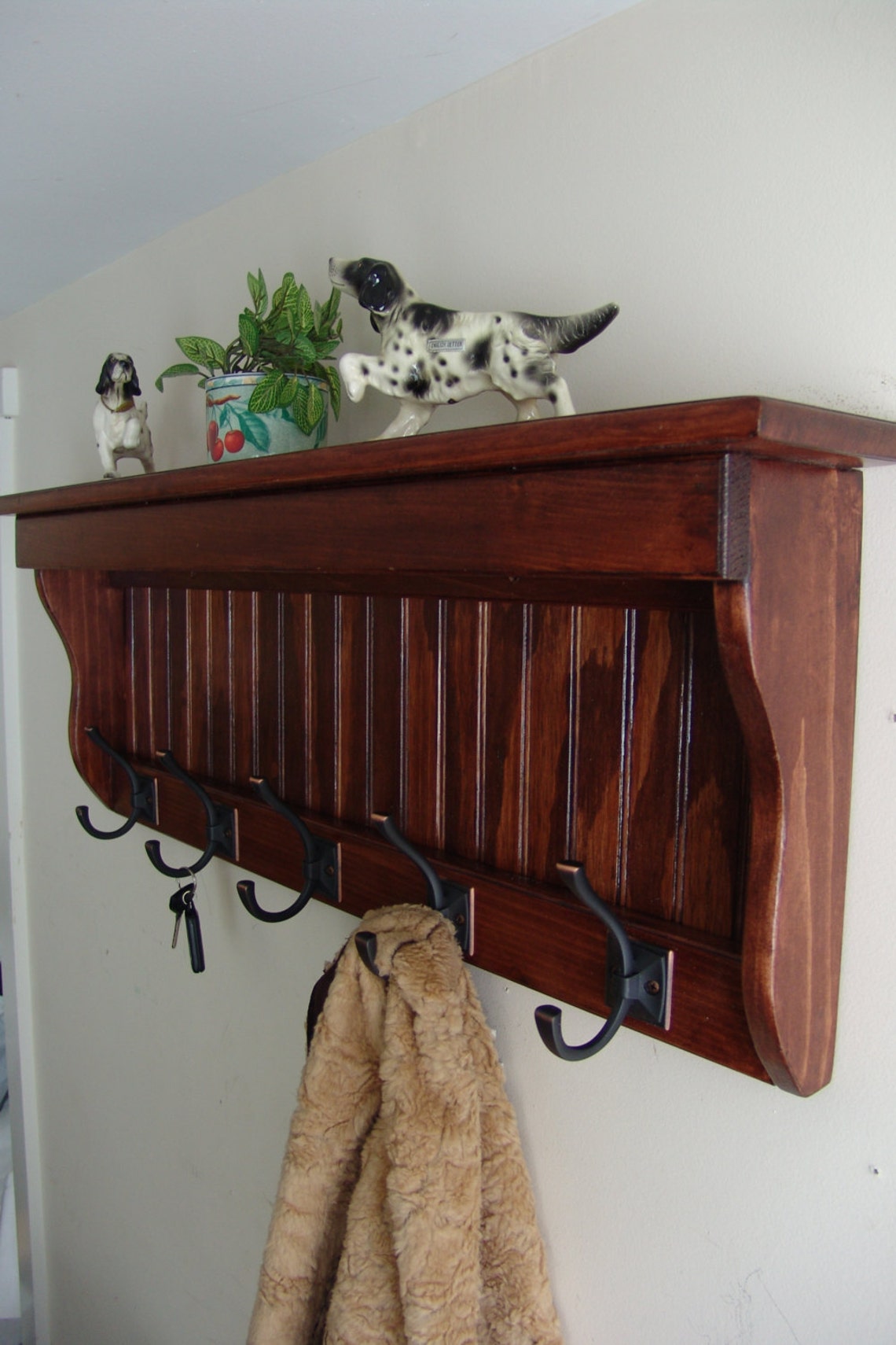 35 Handcrafted Wood Wall Mount Coat Rack Display Shelf - Etsy