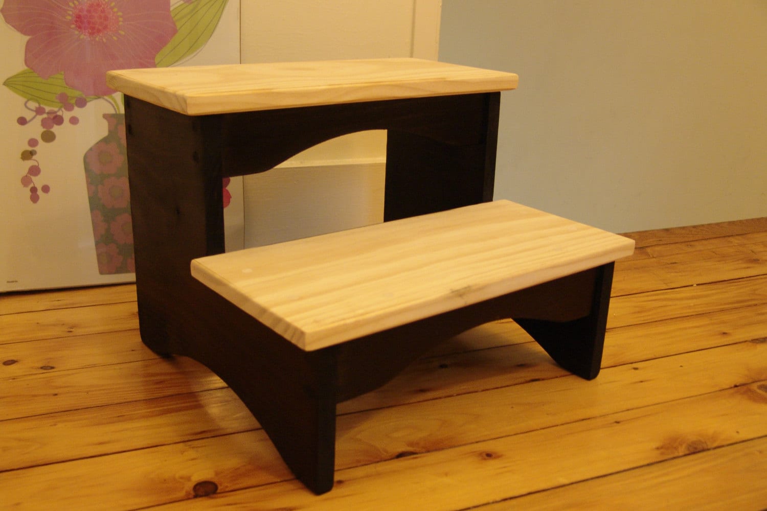 Handcrafted Heavy Duty 2 Step Stool Solid Wood Bedside | Etsy