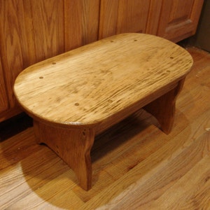 Handcrafted Heavy Duty Oval Step Stool Solid Wood Bedside - Etsy