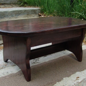 Handcrafted Heavy Duty Oval Step Stool Solid Wood Bedside - Etsy