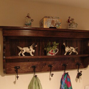 Custom 24 Handcrafted Wood Coat Rack Display Wall Shelf | Etsy