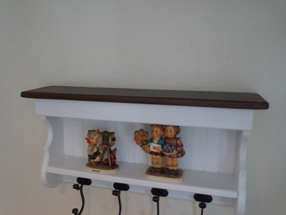 Custom 24 Handcrafted Wood Coat Rack Display Wall Shelf | Etsy