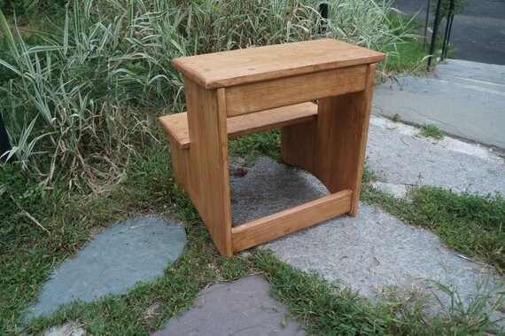 Handcrafted Heavy Duty Wooden Step Stool 16 EXTRA Tall | Etsy