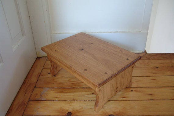 Handcrafted Heavy Duty Step Stool Solid Wood Adult Bedside | Etsy