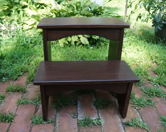 Handcrafted Heavy Duty Wooden Step Stool 16 EXTRA Tall | Etsy