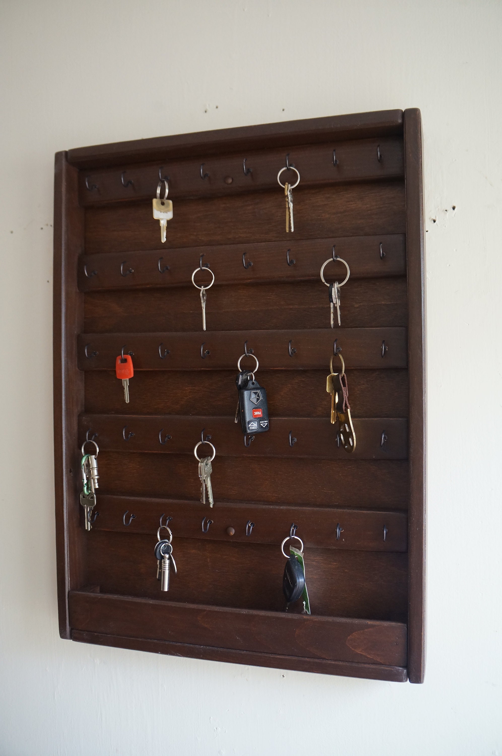 15h x 13w Handcrafted 18 Key Organizer Wooden Wall | Etsy