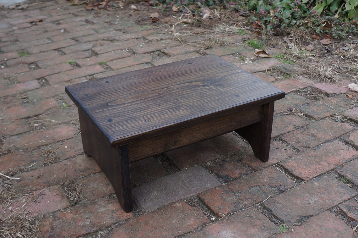 Handcrafted Heavy Duty Step Stool Solid Wood Adult Bedside | Etsy