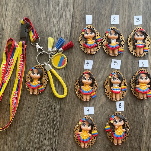 Personalized Colombia Keychain Gift Flag Artistic Handmade 3D - Etsy