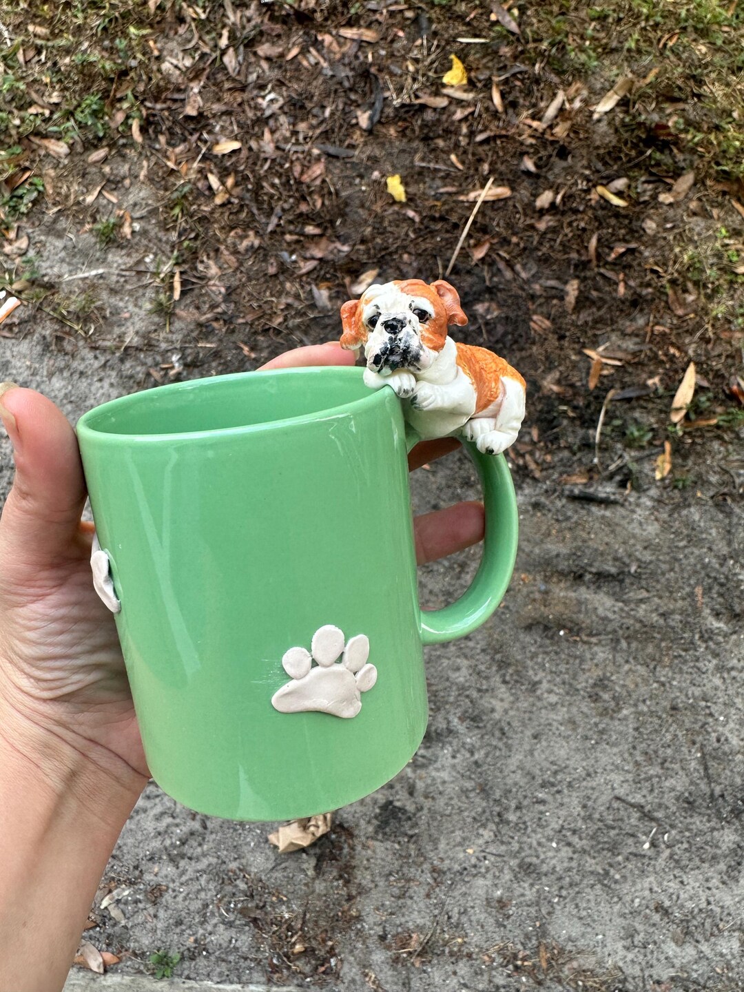 English Bulldog Mug / English Bulldog Handmade Mug With Porcelain ...