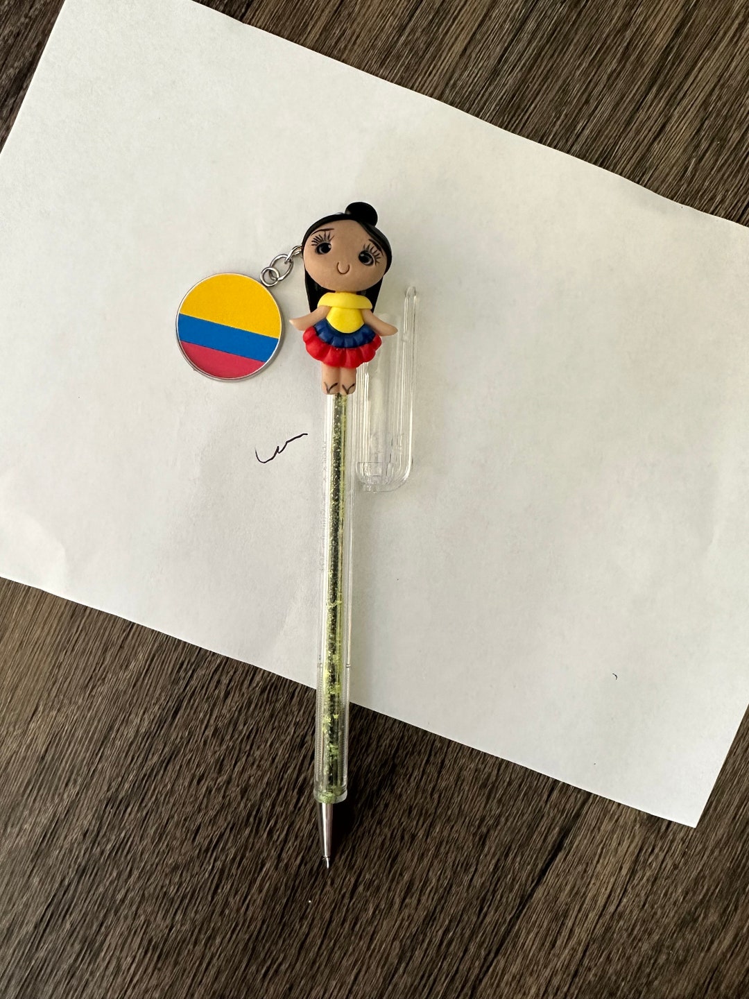 Personalized Colombia Keychain Gift Flag Artistic Handmade 3D Doll ...