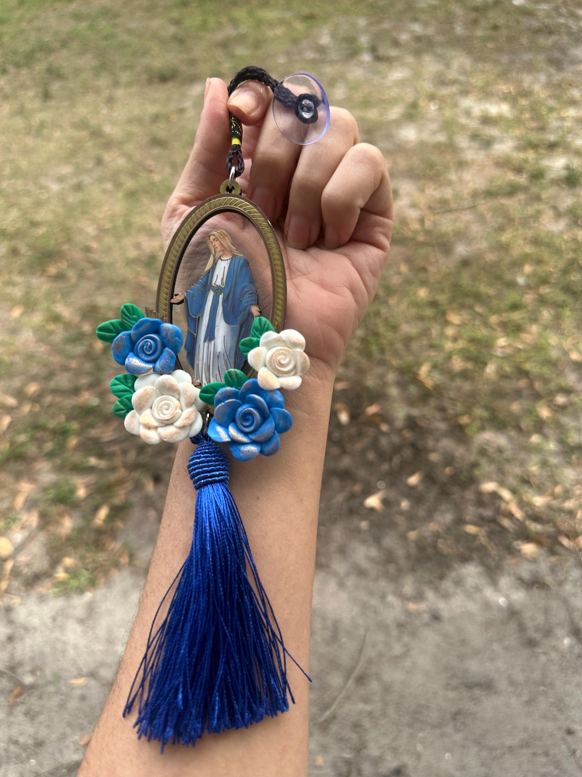 Virgin of Fatima Car Accessory, Suction Cup, Virgin of Fatima Car Decor ...