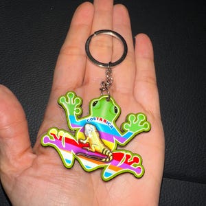 Handmade Costa Rica Wood Keychain – Red Eyed Tree Frog Souvenir - Etsy
