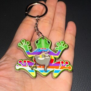 Handmade Costa Rica Wood Keychain – Red Eyed Tree Frog Souvenir - Etsy