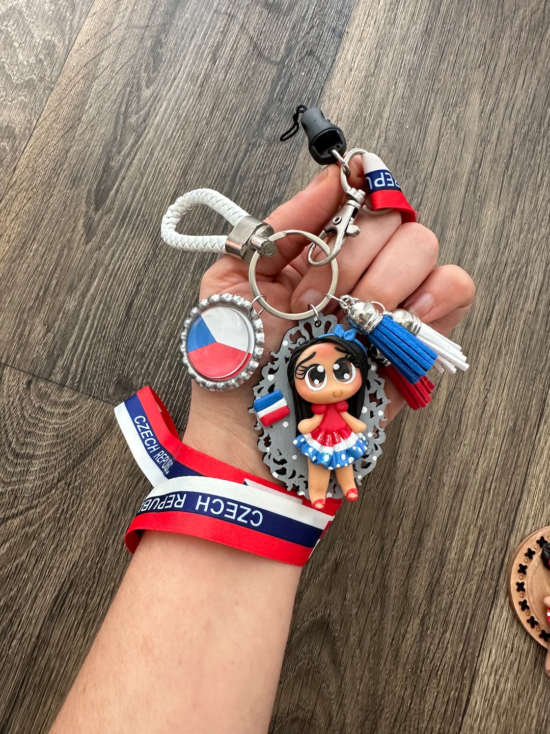 Personalized Keychain Czech Republic Flag / Czech Flag Key Chain - Doll ...