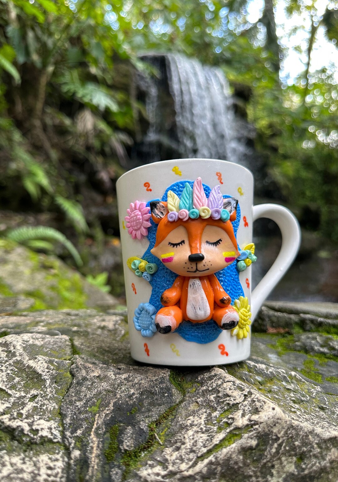 Fox Pottery Mug, Fox Mug Handmade, Indian Fox Gift for Everyday ...