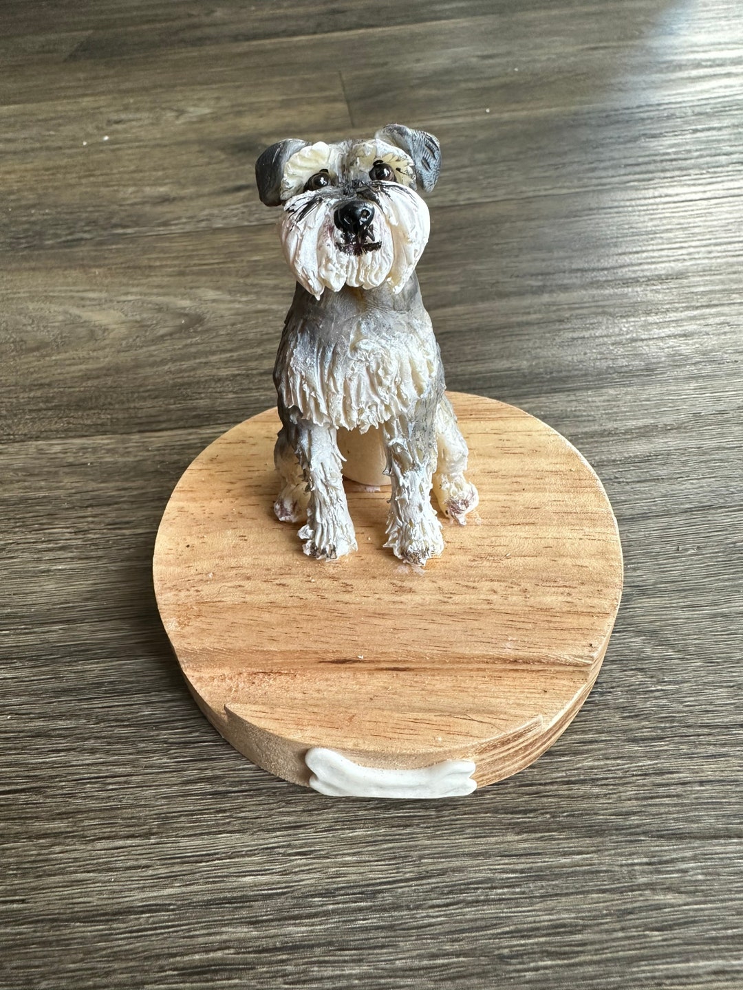 Giant Gray Schnauzer Figurine Statue Decoration Porcelain 100% Handmade ...