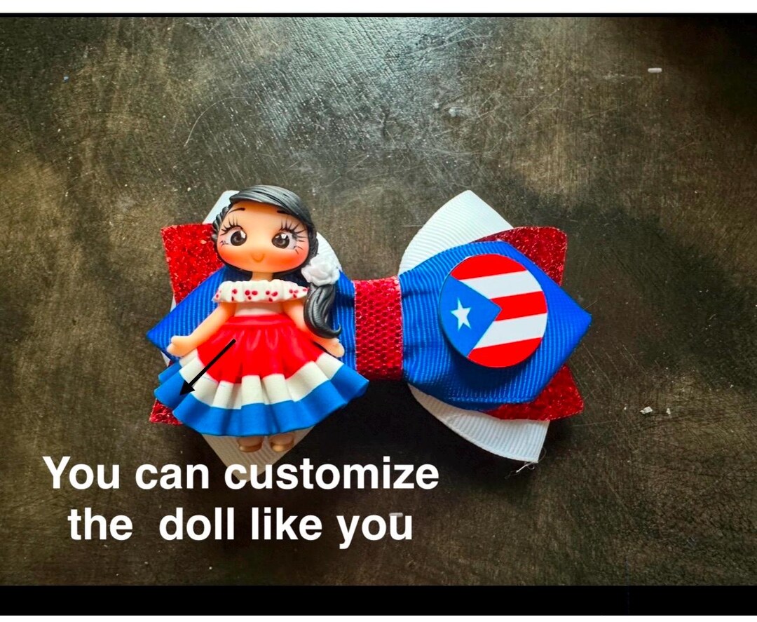 Customize Puerto Rico Jibara Doll Looks Like You / Pinza Para El Pelo ...