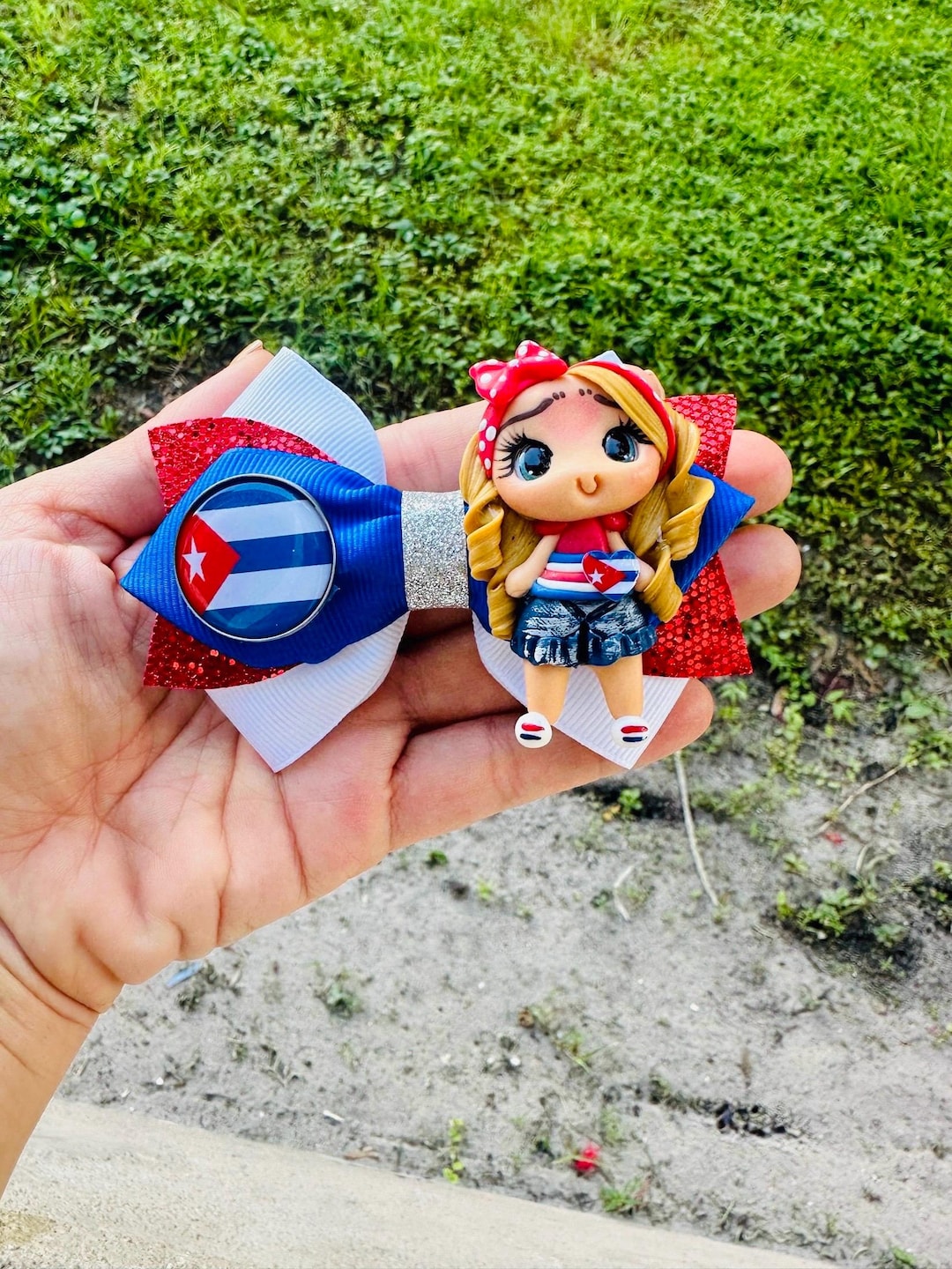 Customize Puerto Rico Doll Looks Like You / Pinza Para El Pelo Con La ...