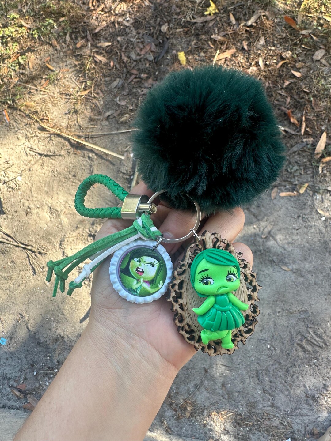 Inside Out Disgust / Emotion Disgust Handmade Keychain, Keyring ...