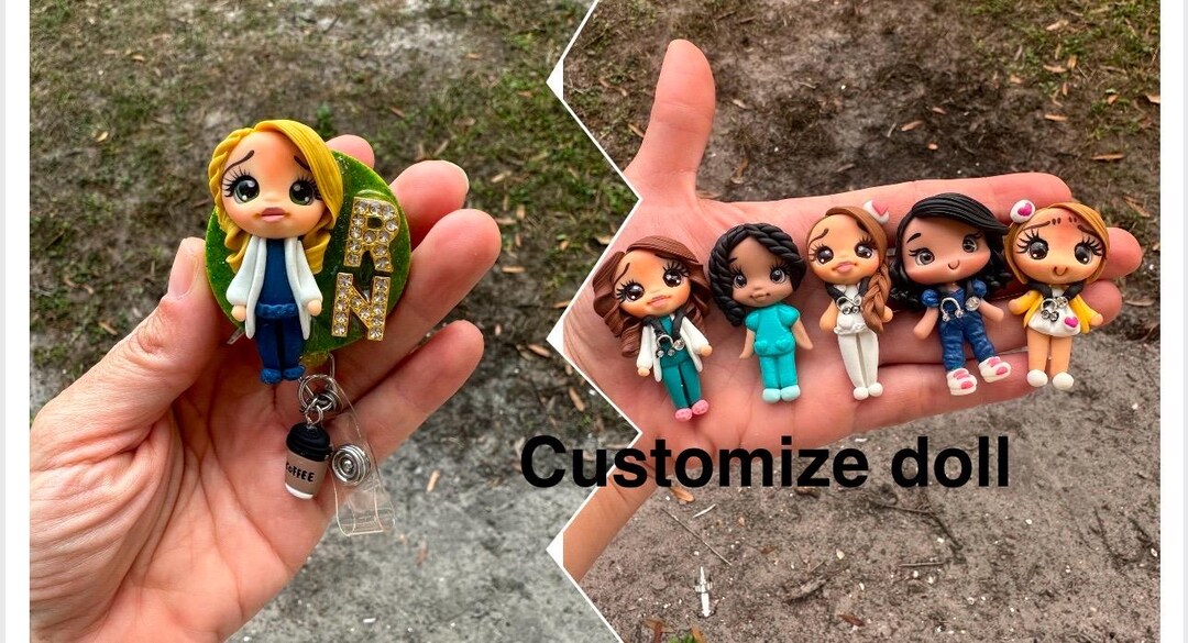 Personalized Your Doll RN Registered Nurse-girl Clay Dolls-id Medical ...