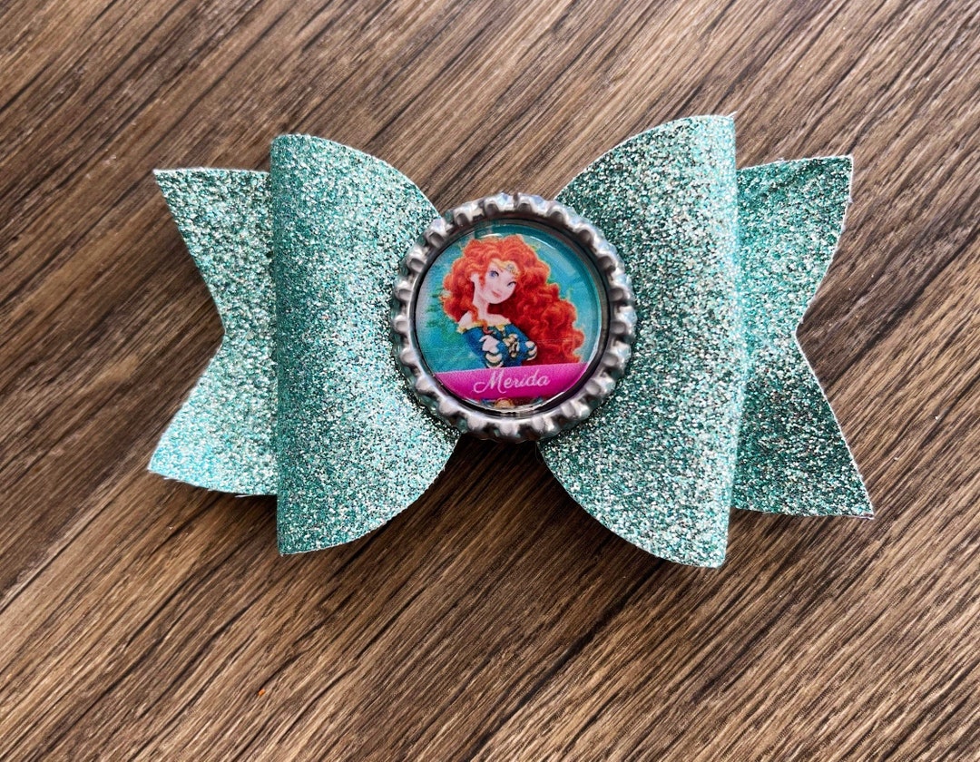 Merida Light Blue / Merida Bow Escarcha, Turquoise Bow, Glitter Hair ...