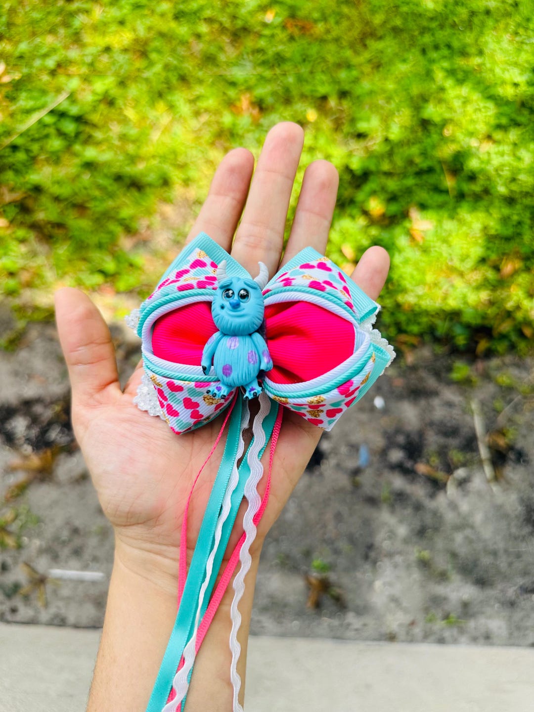 Monsters Inc Bow, Monsters Inc Hair Bow, Monsters Inc Party, Monsters ...