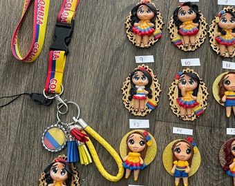 Colombian Flag Keychain - Etsy