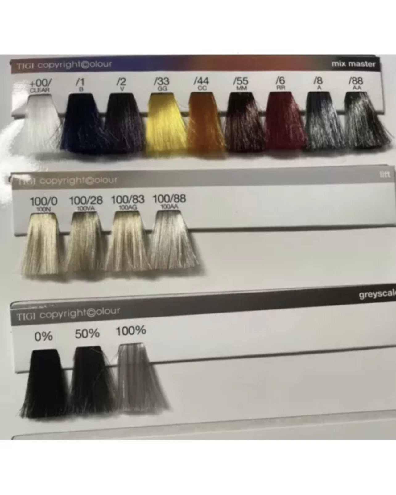 Tigi Hair Color Chart