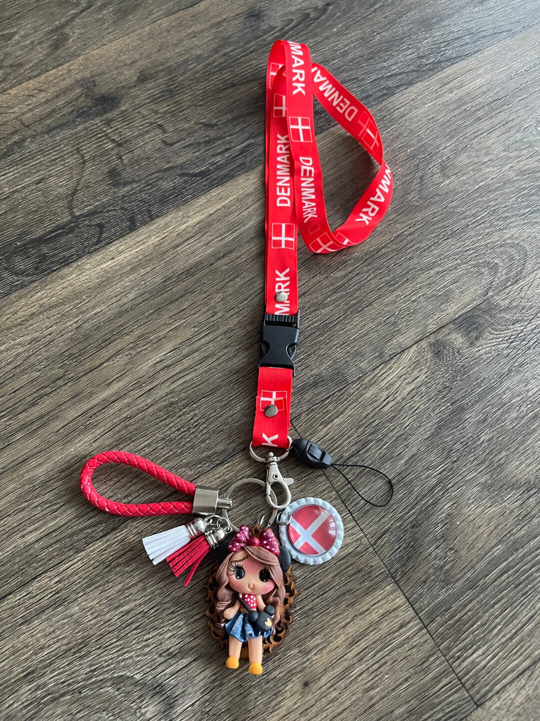 Personalized Lanyard Denmark Flag / Denmark Flag Key Chain Doll ...