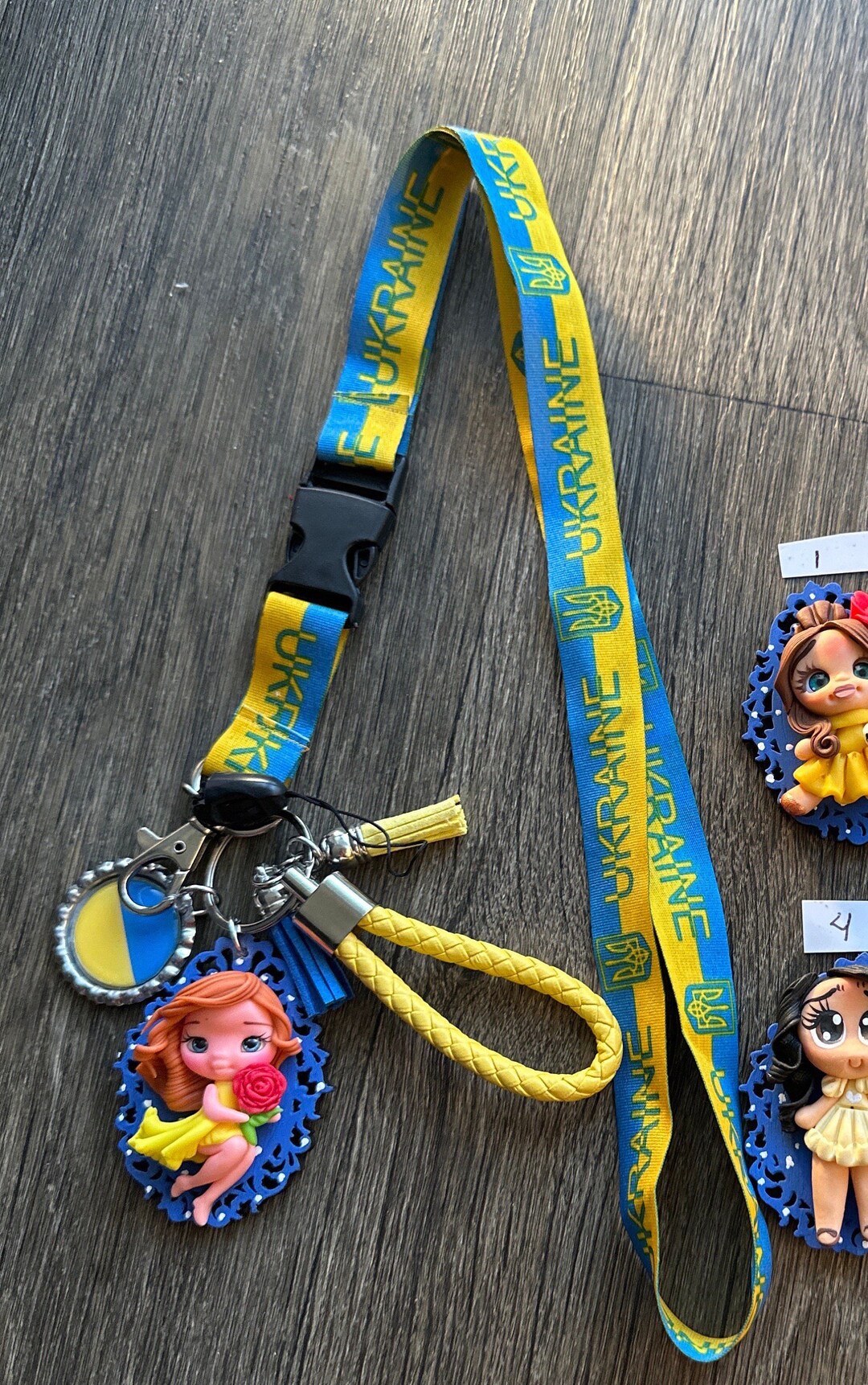 Personalized Lanyard Ukraine Flag / Ukrainian Flag Key Chain Doll ...