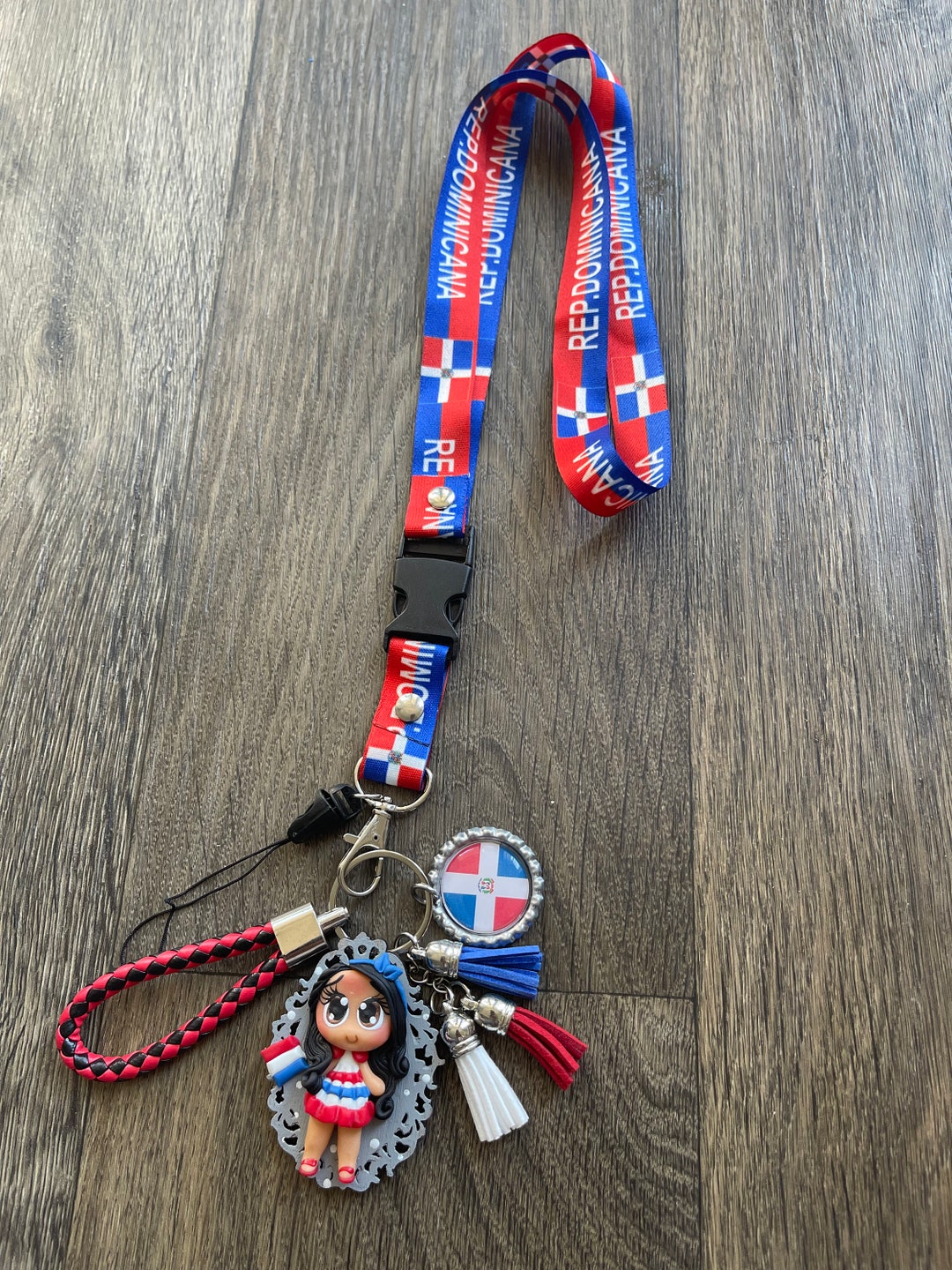 Dominican Republic Keychain Country Flag Handmade 3D Doll - Etsy